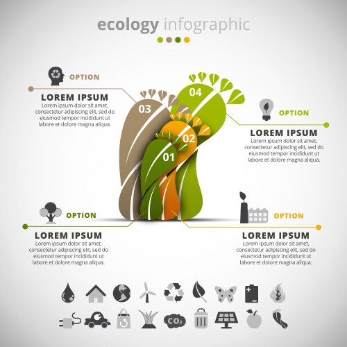 Ecology infographic template Royalty Free Vector Image