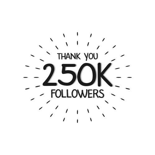 Thank you letters for follower Royalty Free Vector Image