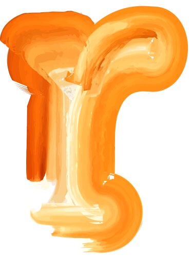 Grunge colorful font letter r Royalty Free Vector Image