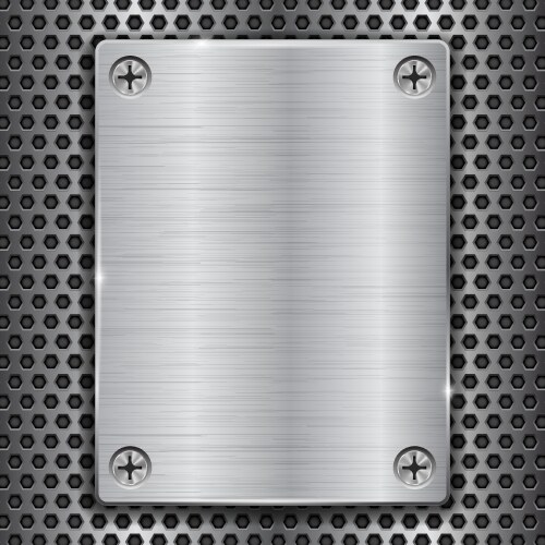 Metal plate Royalty Free Vector Image - VectorStock
