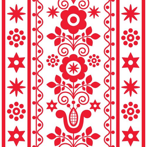 Polish ethnic seamless embroidery pattern Vector Image