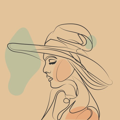 Line drawing captures the subtle details Vector Image
