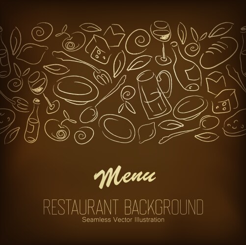 Restaurant menu design on wood background Vector Image