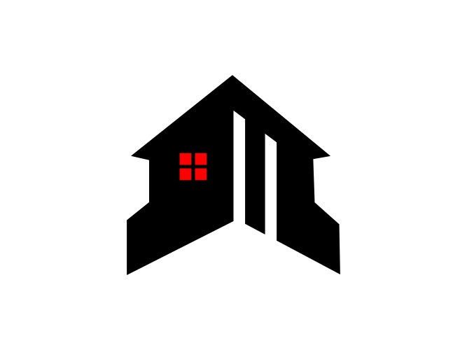 Simple house logo design Royalty Free Vector Image