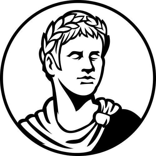 Roman emperor with thumb down Royalty Free Vector Image