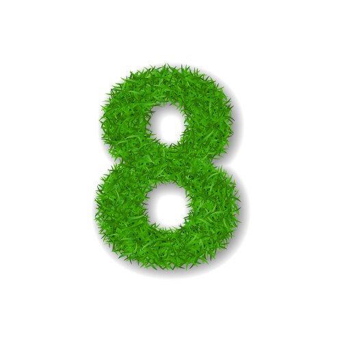 Capital letter s from grass on white Royalty Free Vector