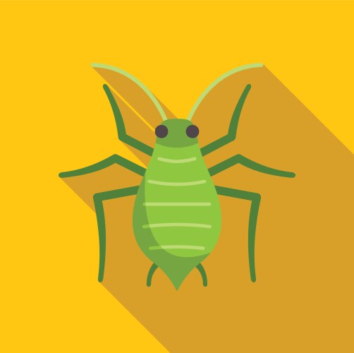 Green aphid insect pest with long antennae Vector Image