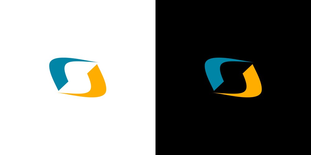 Modern and simple s logo design Royalty Free Vector Image