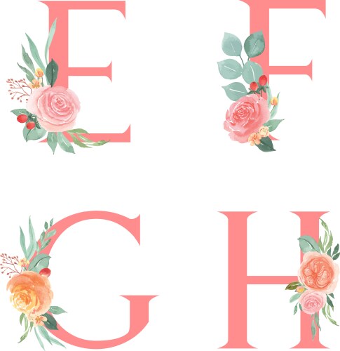 Floral frame Royalty Free Vector Image - VectorStock