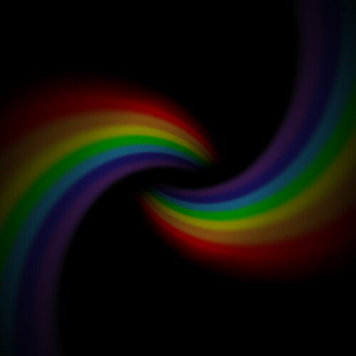 Rainbow icon cartoon isolated black background Vector Image