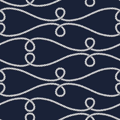 Seamless nautical rope knot pattern Royalty Free Vector