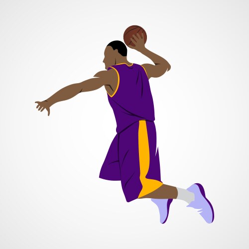 Basketball player shooting free throw Royalty Free Vector