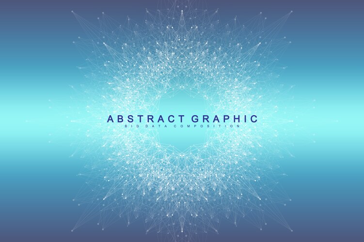 Big Data Visualization Graphic Abstract Royalty Free Vector