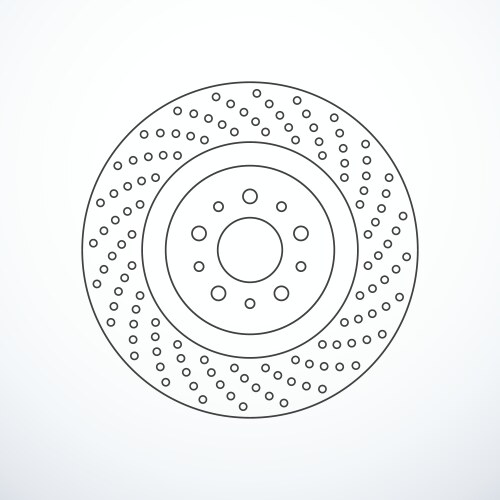 Car brake disc icon set Royalty Free Vector Image