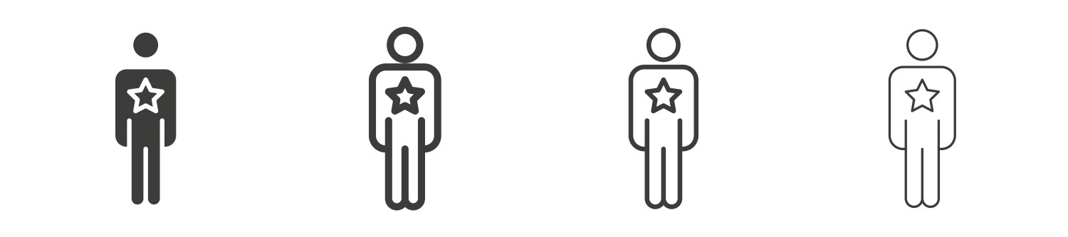 Good human icon set on white background Royalty Free Vector