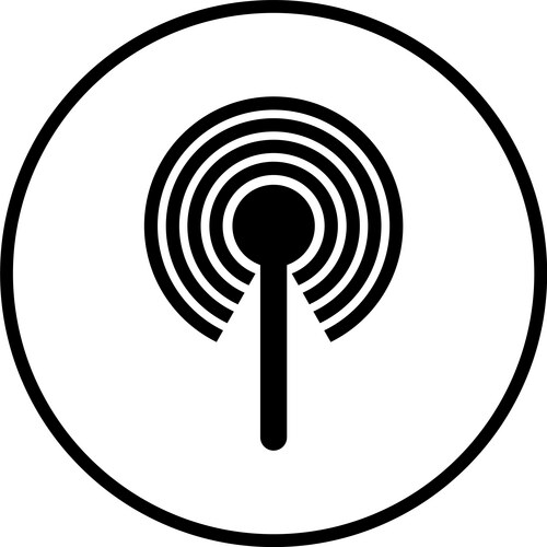 Radio antenna component icon Royalty Free Vector Image