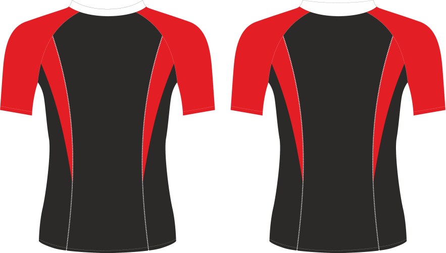 Compression rash guard design template Royalty Free Vector