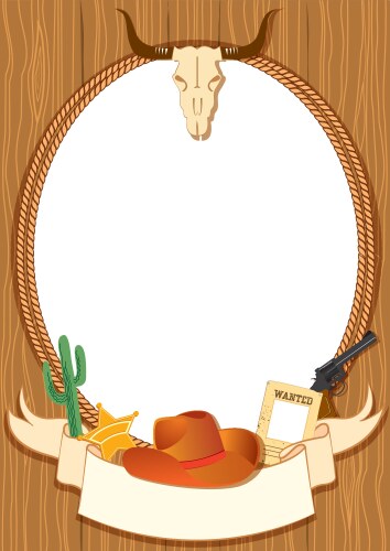 Cowboy rope frame Royalty Free Vector Image - VectorStock