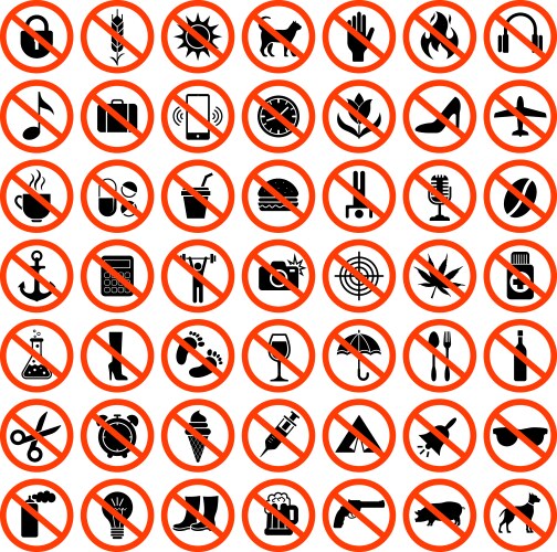 Not Allowed Symbols Vector Images (over 16,000)