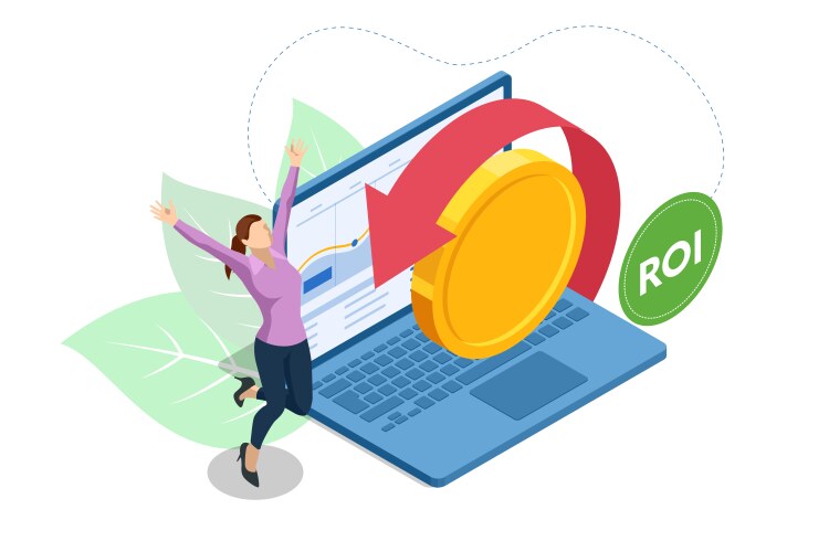 Investment strategy financial advisor isometric Vector Image