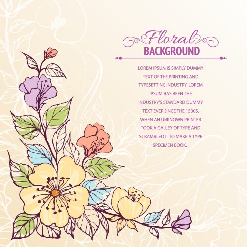 Flower background Royalty Free Vector Image - VectorStock