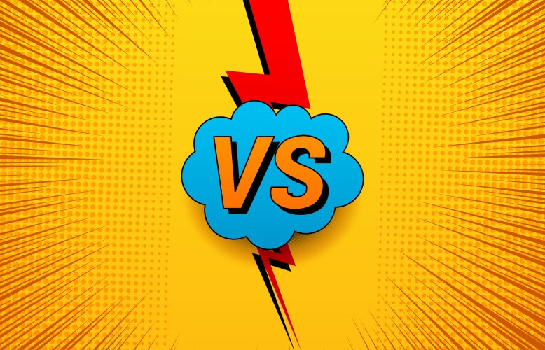 Versus vs competition battle background template Vector Image