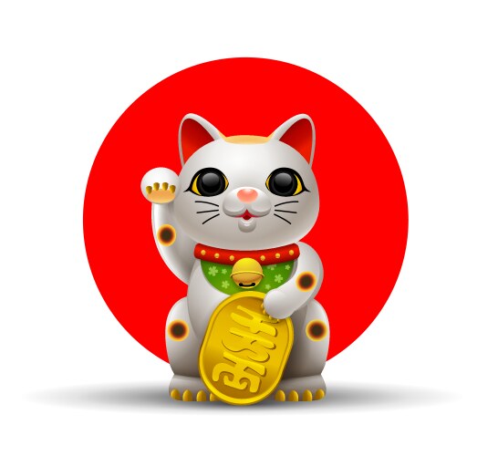 Cat maneki neko japanese symbol of good luck Vector Image