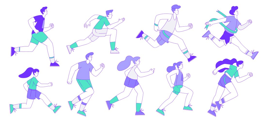 Running People Vector Images (over 73,000)