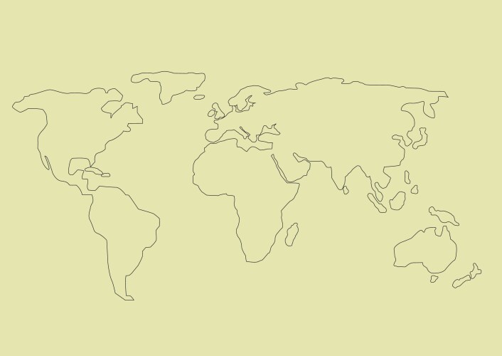 World map Royalty Free Vector Image - VectorStock