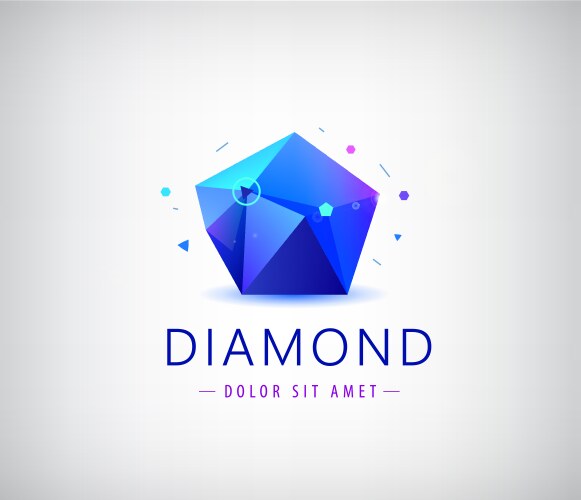 Set of crystal stars Royalty Free Vector Image