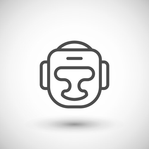 Cartoon red boxing training helmet Royalty Free Vector Image