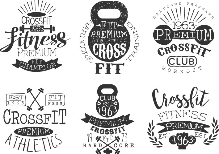 Badges Crossfit Labels Logos Vector Images (over 290)
