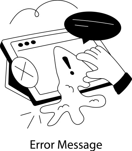 Error message Royalty Free Vector Image - VectorStock