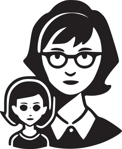 Mom - minimalist and simple silhouette Royalty Free Vector