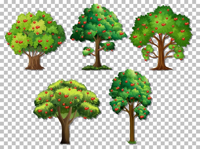 Set of simple tree Royalty Free Vector Image - VectorStock