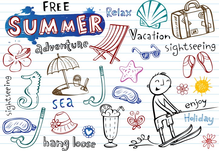 Cool doodles Royalty Free Vector Image - VectorStock