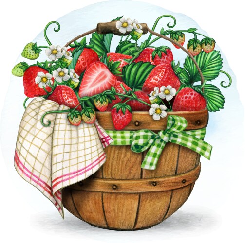 Strawberry barrow Royalty Free Vector Image - VectorStock