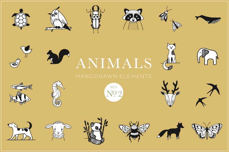 Wedding design element handdrawn clipart Vector Image