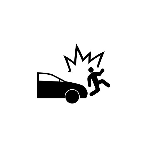 Car crash flat icon Royalty Free Vector Image - VectorStock