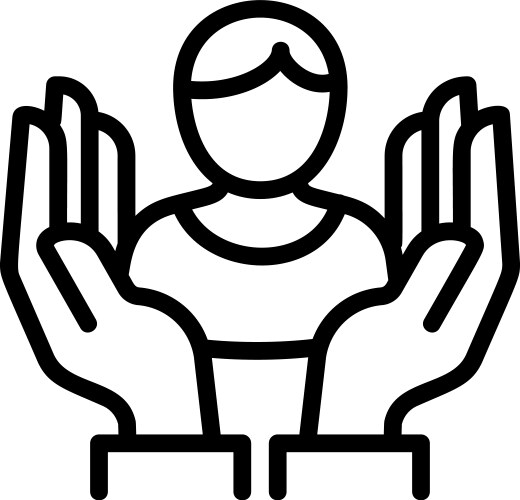 Client retention icon outline style Royalty Free Vector