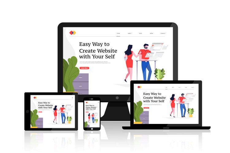 Multidevice targeting concept Royalty Free Vector Image