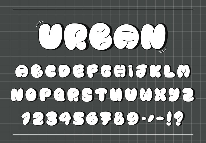 Bubble Letters Graffiti Font Vector Images (over 1,000)