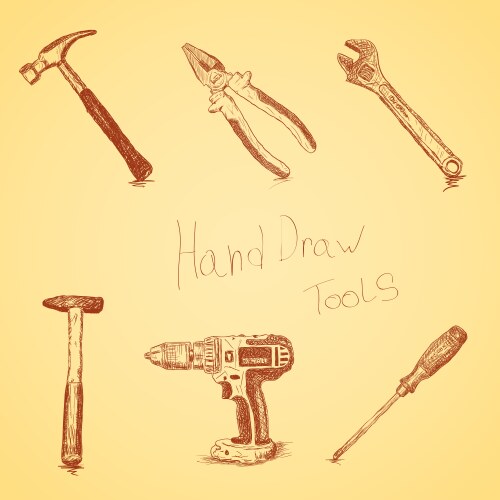 Hand Drill Drawing Vector Images (over 1,200)