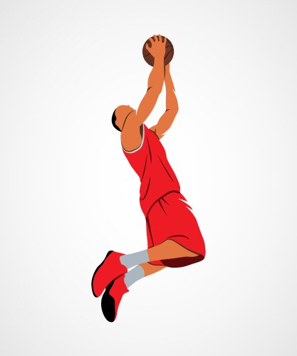 Basketball player shooting free throw Royalty Free Vector