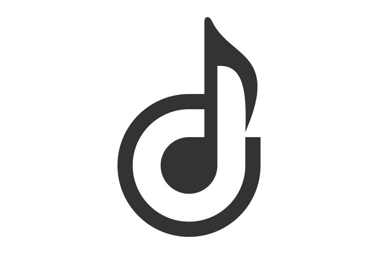 Music notes icon simple design Royalty Free Vector Image
