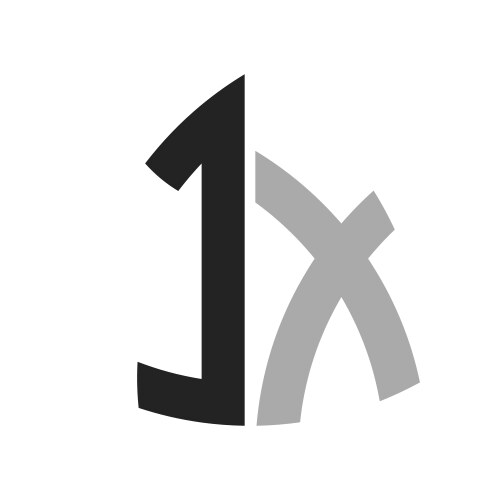 Letter ix logo perfectly blended initials Vector Image
