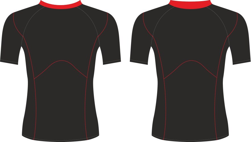 Compression rash guard design template Royalty Free Vector