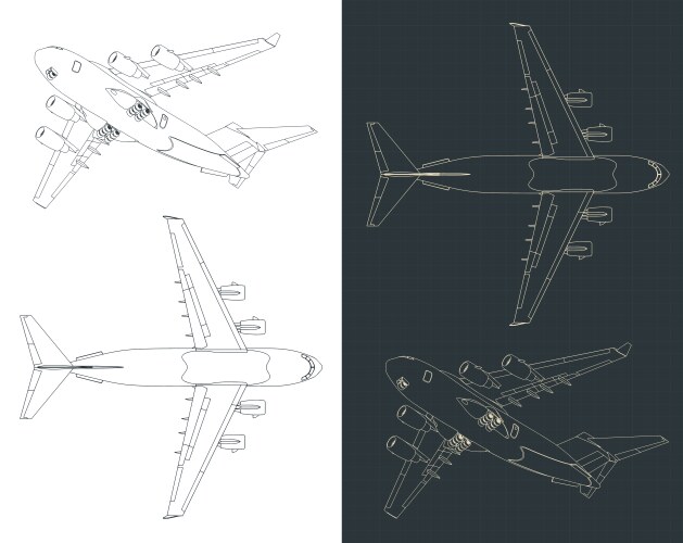 Aircraft Blueprints Vector Images (over 820)