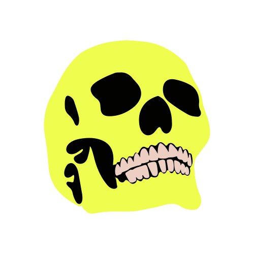 Skull graphic tee design Royalty Free Vector Image