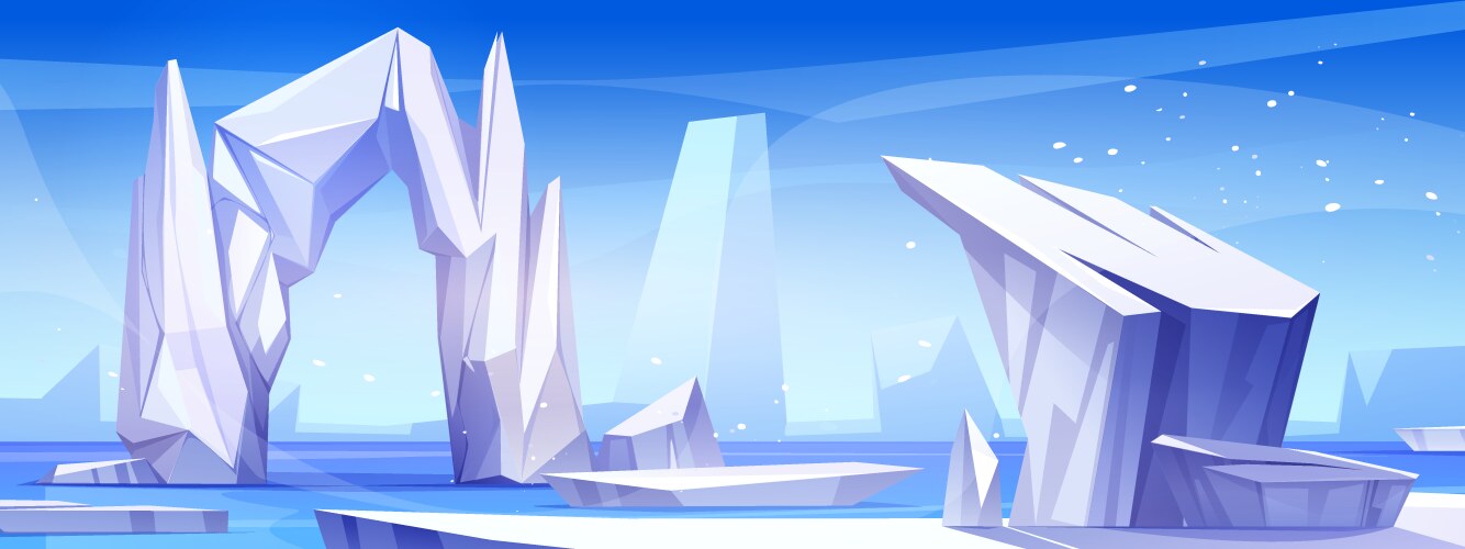 Arctic ice landscape Royalty Free Vector Image